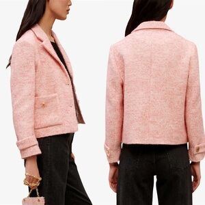 Maje | Jackets & Coats | Maje Pink Tweed Jacket | Poshmark